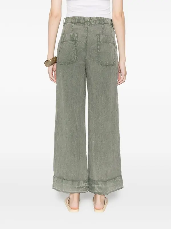 WHITE SAND Linen Trousers - Grey
