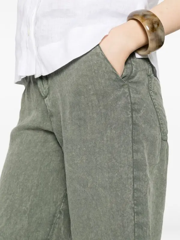 WHITE SAND Linen Trousers - Grey