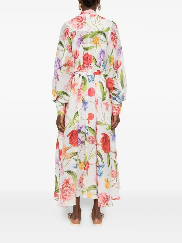 LAVI Printed Long Dress - White