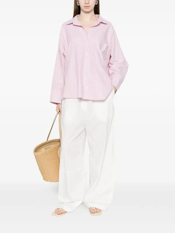 WHITE SAND Striped Cotton Shirt