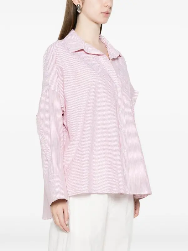 WHITE SAND Striped Cotton Shirt