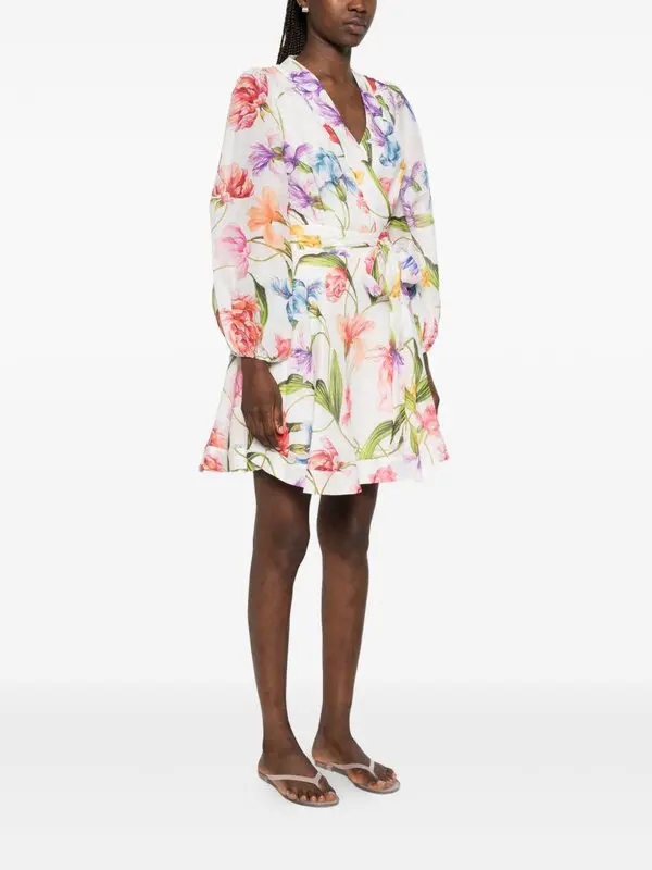 LAVI Printed Short Dress - Bianco