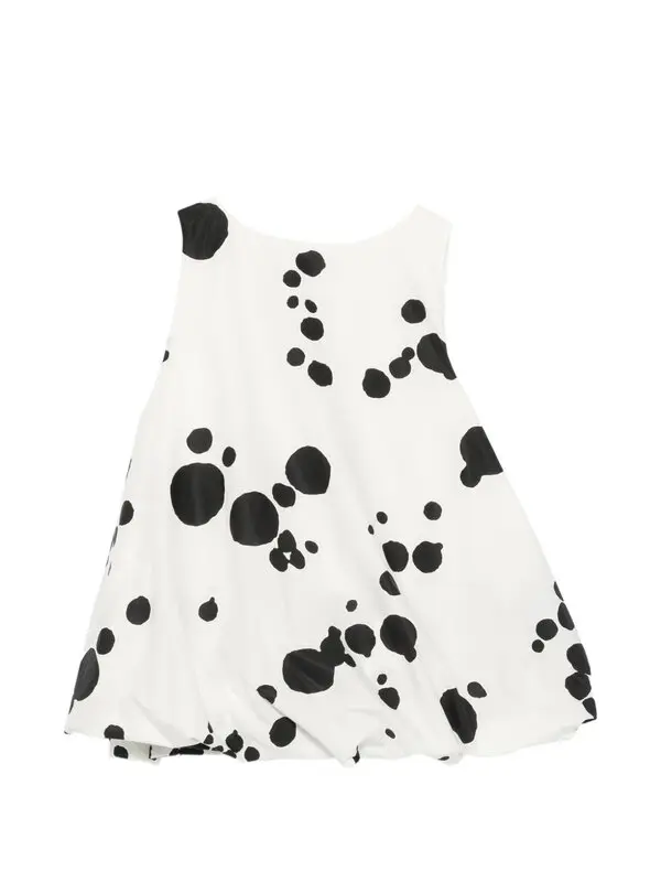 Apuntob Printed Cotton Sleeveless Blouse - Nero