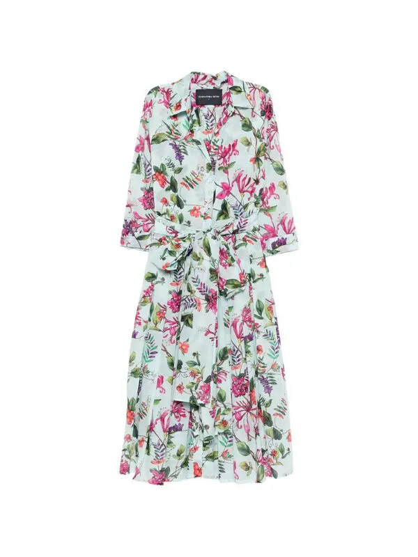 Samantha Sung Audrey Cotton Midi Dress - Multicolour
