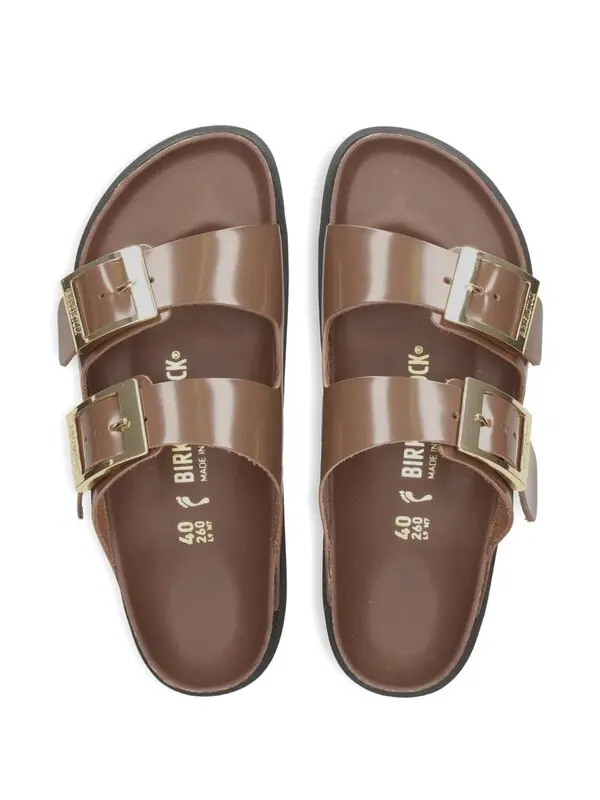 BIRKENSTOCK Arizona Buckled Platform Sandals - Marrone