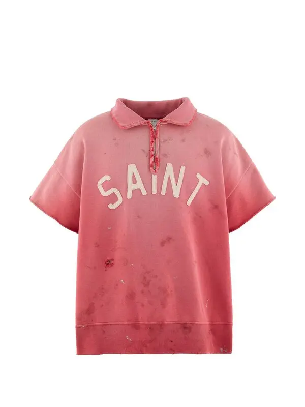 SAINT MXXXXXX Logo Cotton Polo Shirt
