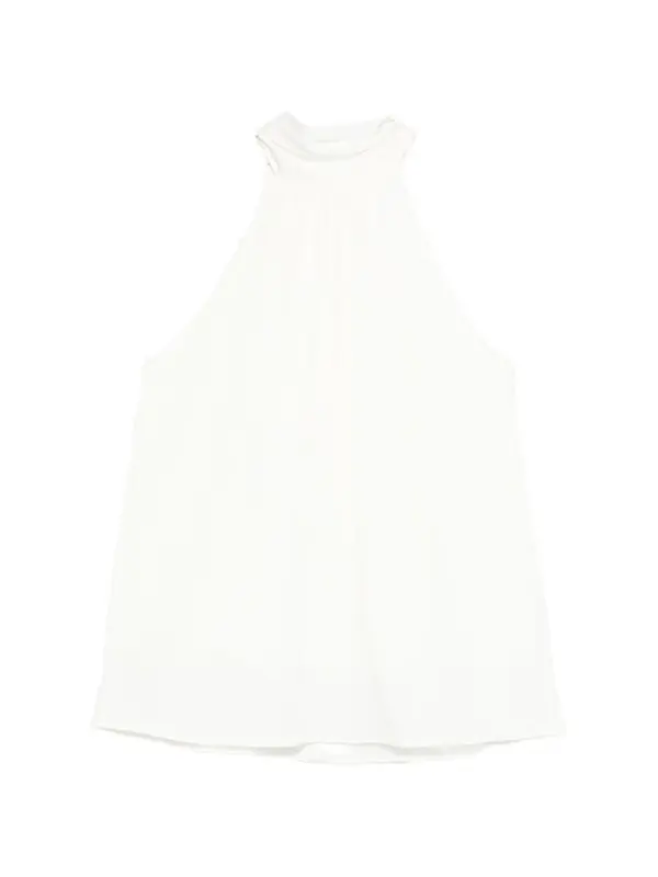 SILK95 FIVE Villette Silk High Neck Sleeveless Top