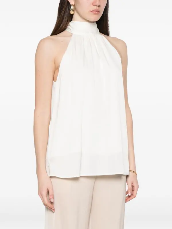 SILK95 FIVE Villette Silk High Neck Sleeveless Top