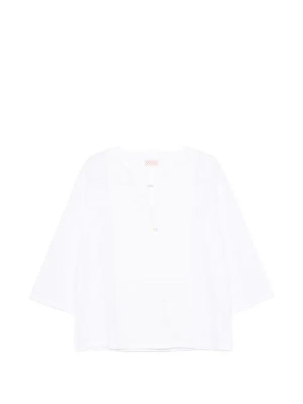 RELAX RE LUX Cotton Shirt With 3/4 Sleeves