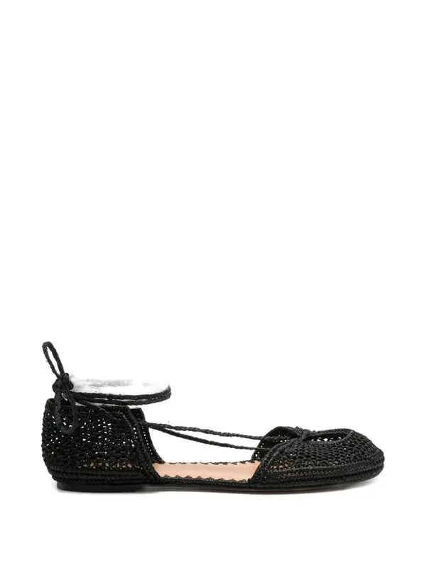 ODISSI Lima Rafia Espadrilles - Nero