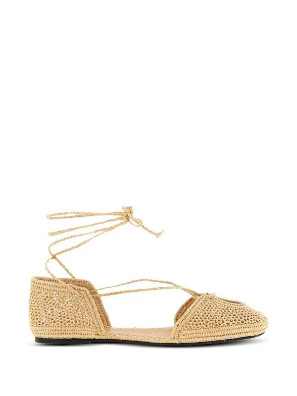ODISSI Lima Rafia Espadrilles - Beige