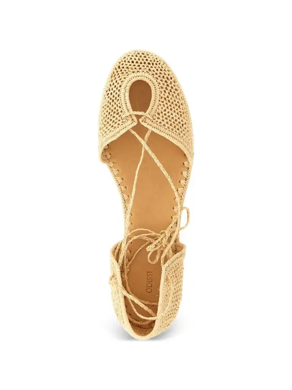 ODISSI Lima Raffia Espadrilles - Beige