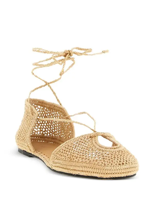 ODISSI Lima Raffia Espadrilles - Beige