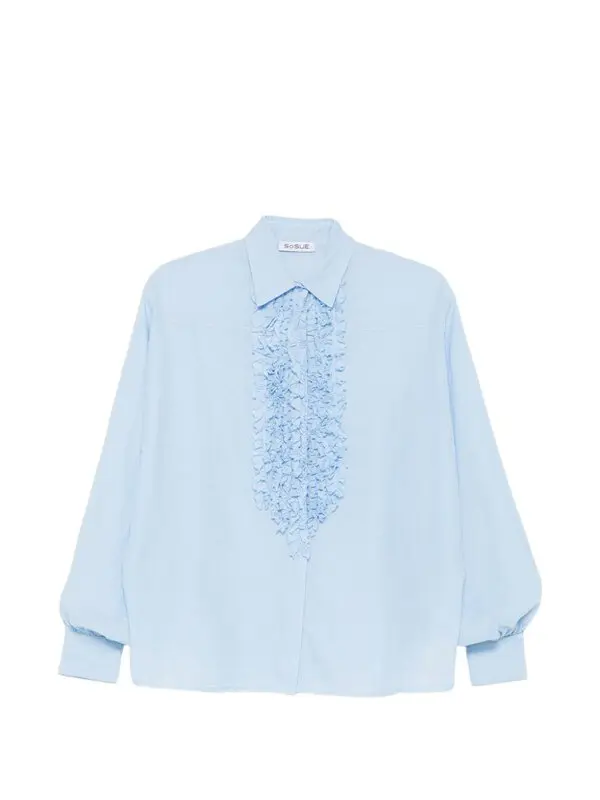 SOSUE Antonia Cotton Shirt - Azzurro