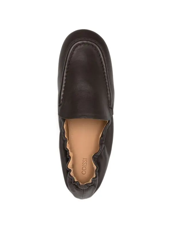 ODISSI Juno Leather Loafers - Brown