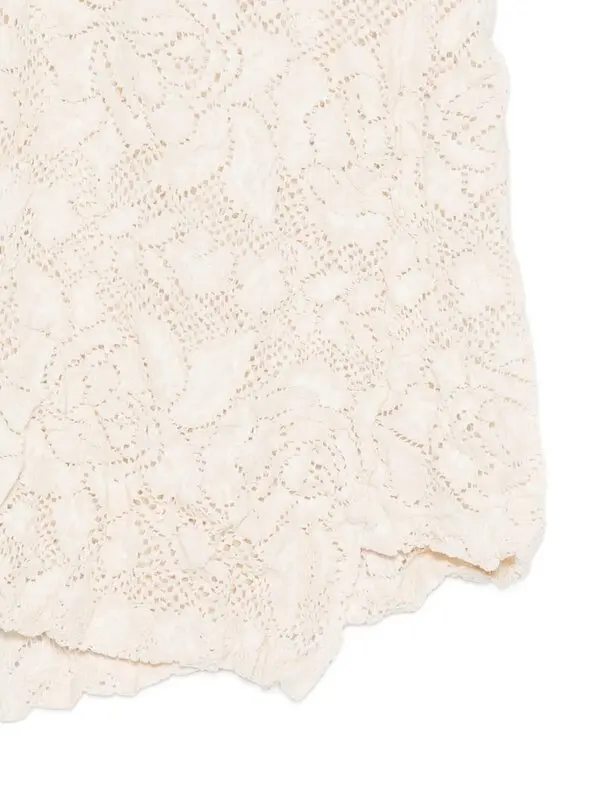 Comme Des Garçons Cotton Blend Lace Tank - Ecru