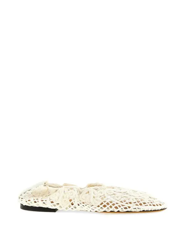 ODISSI Iris Ballet Flats - White