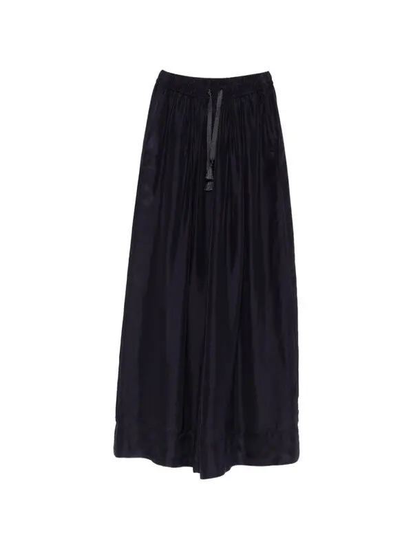 FORTE_FORTE Silk Wide Leg Trousers - Blu