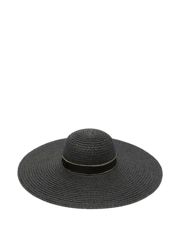 Borsalino Marlene Straw Hat - Nero
