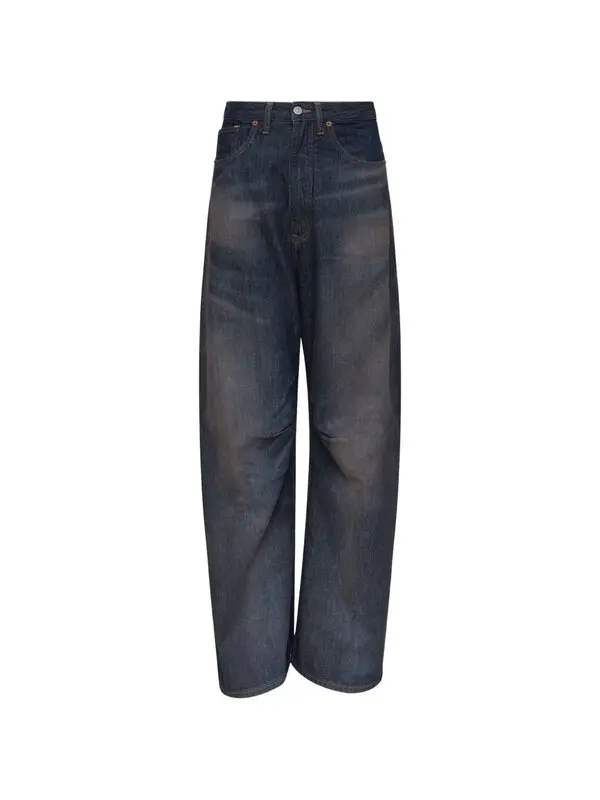 MAISON MARGIELA Wide Leg Denim Jeans - Blu