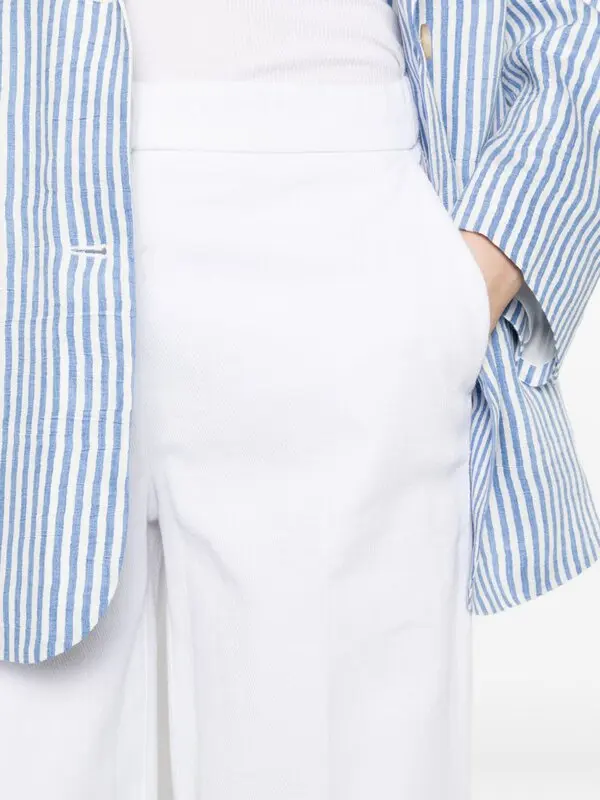 VIA MASINI 80 Cotton Wide Leg Trousers