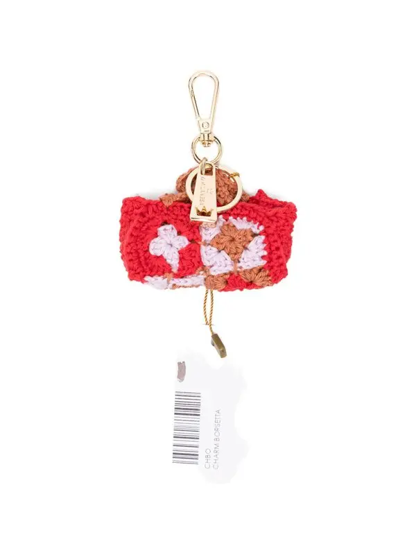 LA MILANESA Borsetta Charm" Crochet Bag Charm With Gold Tone Clasp