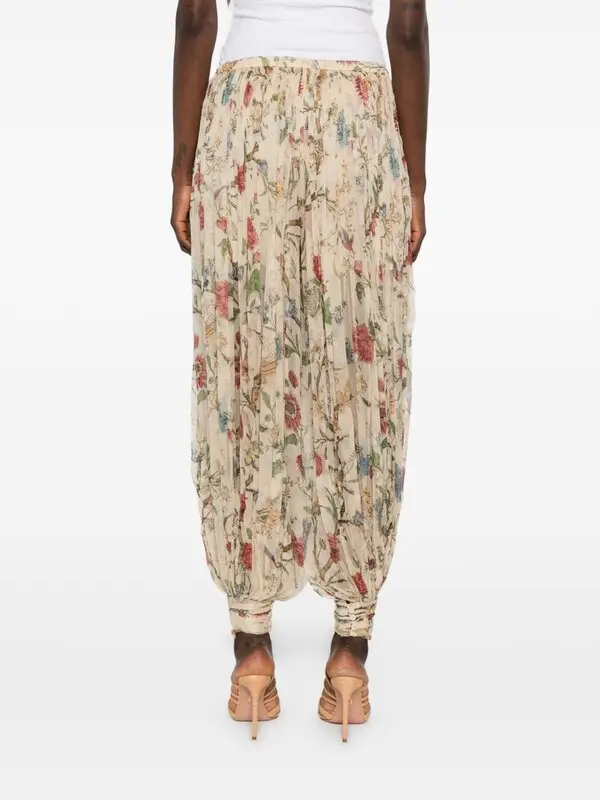 INTO THE EAST Printed Silk Trousers