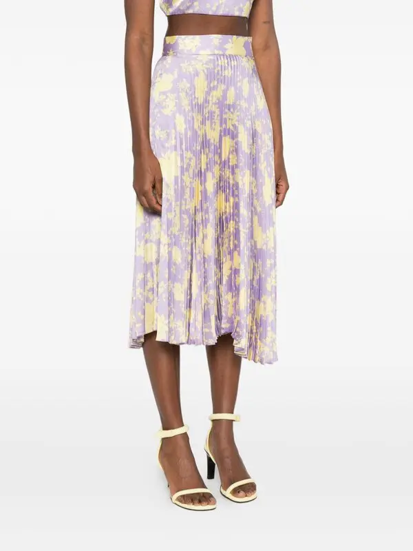 CATALINA Printed Pleated Midi Skirt