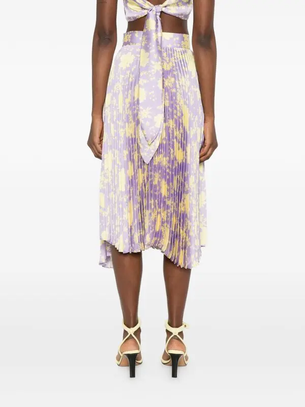 CATALINA Printed Pleated Midi Skirt