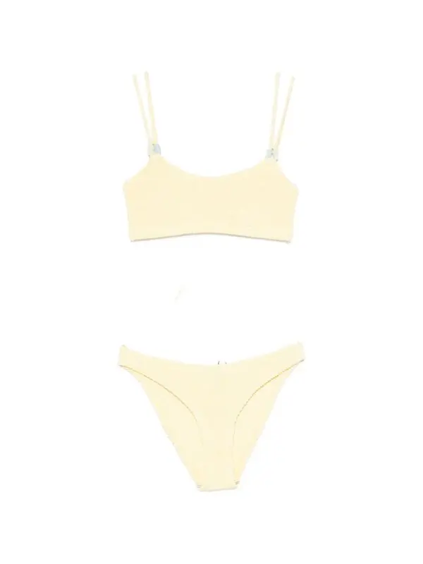 HUNZA Cassie Seersucker Bikini Set - Giallo