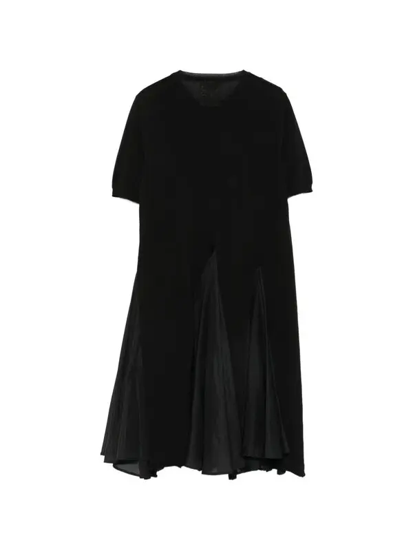 SEMICOUTURE Blondie Cotton And Silk Dress - Nero