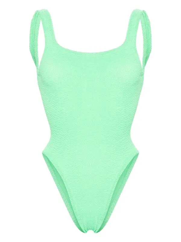 HUNZA G Square Neck One Piece Swimsuit - Verde