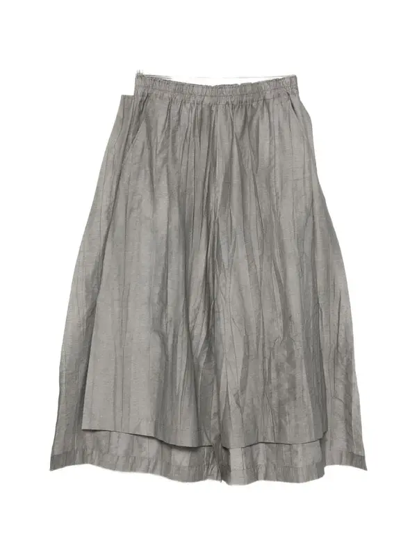 Soh Cotton Blend Layered Wide Leg Pants - Grigio