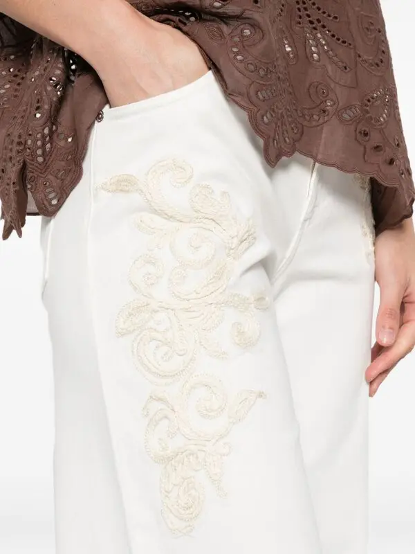 ERMANNO FIRENZE Embroidered Denim