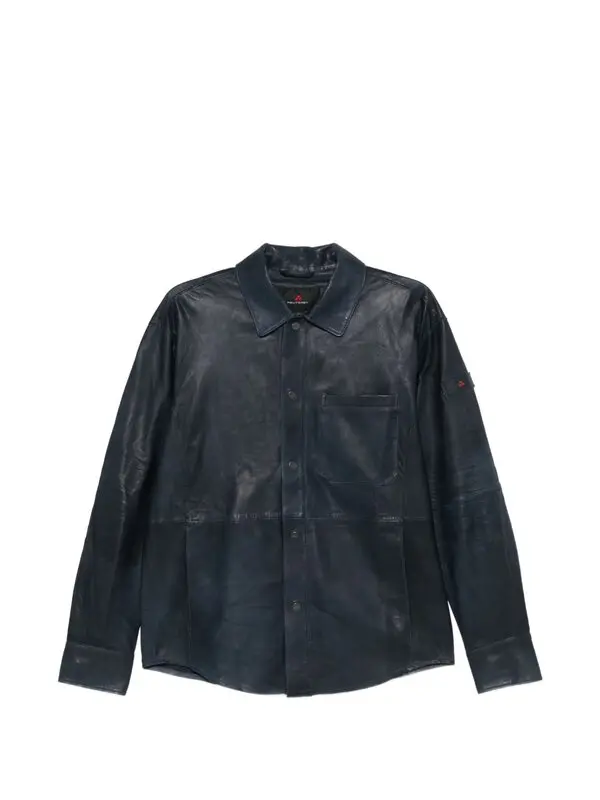 Peuterey Leather Jacket - Blu