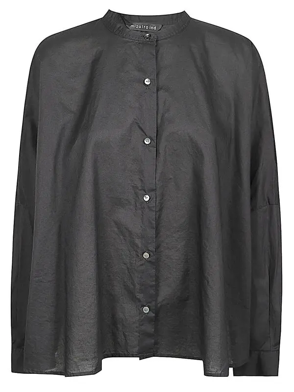MIZUIRO Embroidered Cotton Shirt