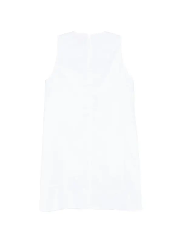 SEMICOUTURE Sheena Linen Mini Dress - Bianco