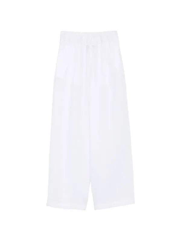 SEMICOUTURE Jhonny Linen Trousers - Bianco