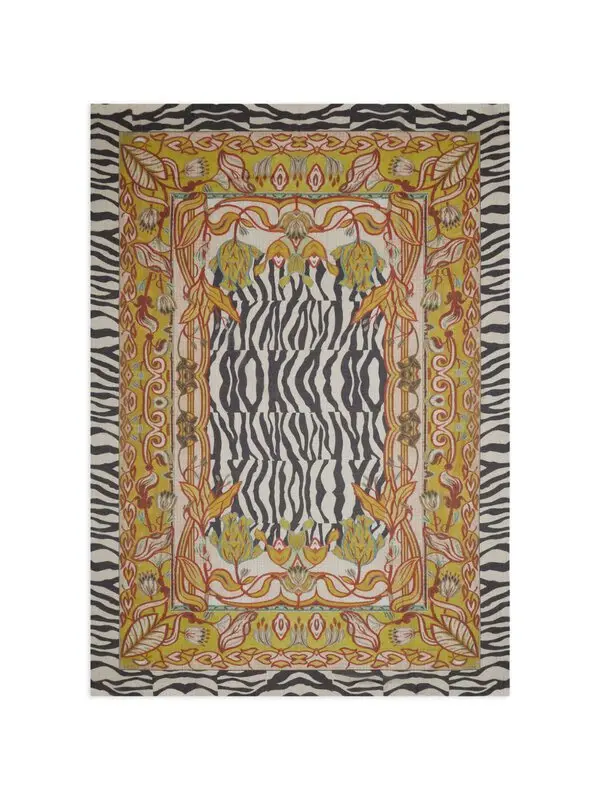 PIERRE-LOUIS MASCIA Printed Silk And Cotton Scarf - Giallo
