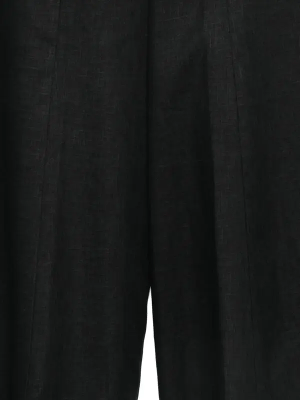 SEMICOUTURE Kym Linen Trousers - Nero
