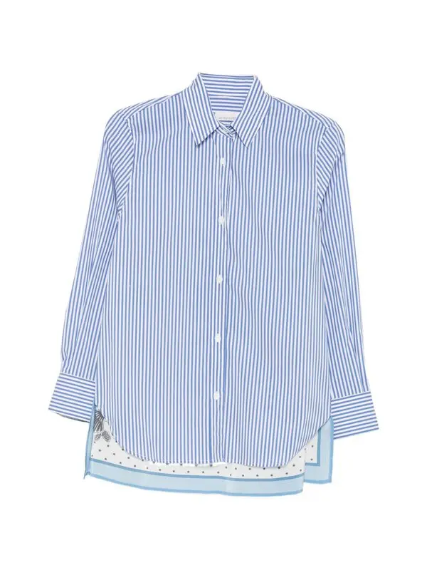 ARCHIVIO '67 Striped Cotton Shirt - Azzurro