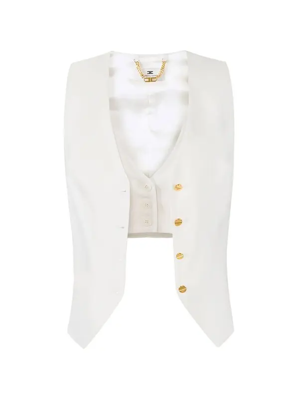 Elisabetta Franchi Linen Blend Vest