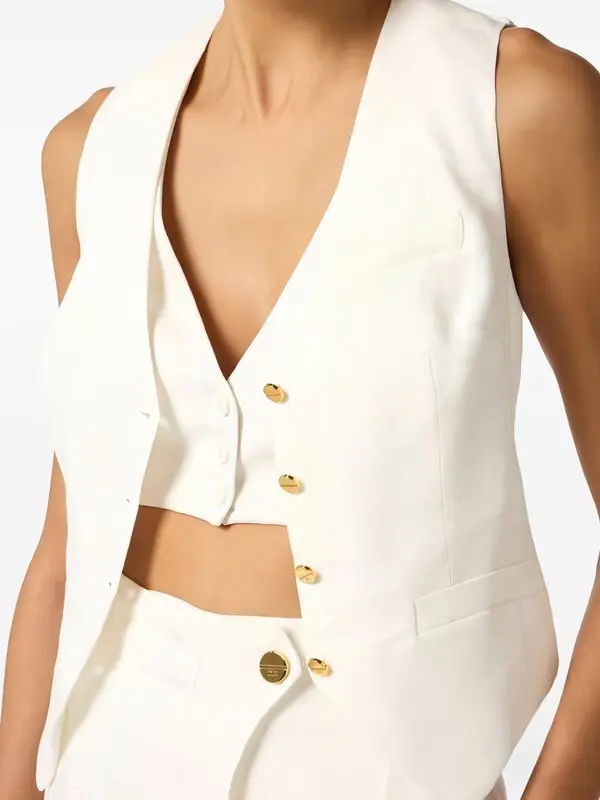 Elisabetta Franchi Linen Blend Vest