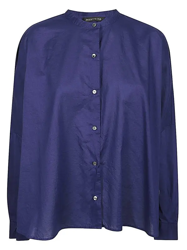 MIZUIRO Embroidered Cotton Shirt