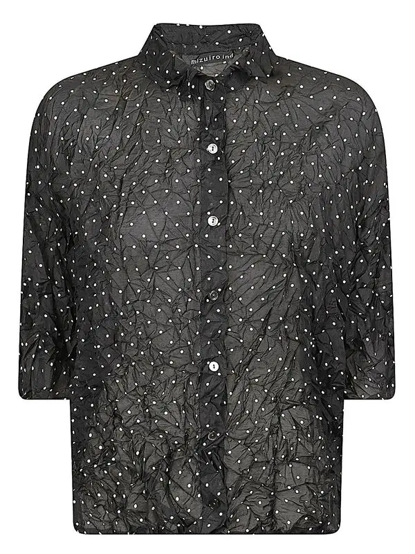 MIZUIRO Ind. Polka Dot Washer Finish Shirt