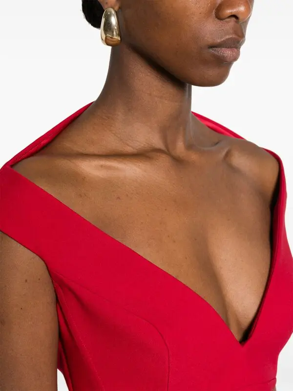 Solace London Monica Midi Dress - Rosso