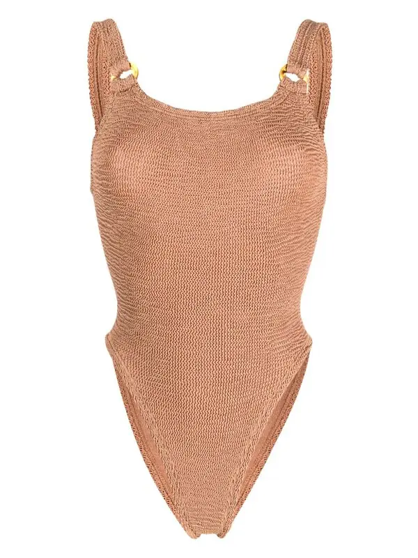 HUNZA G Domino Swimsuit - Marrone