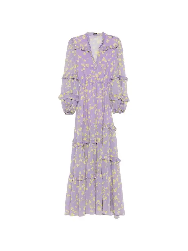CATALINA Floral Print Ruffled Maxi Dress