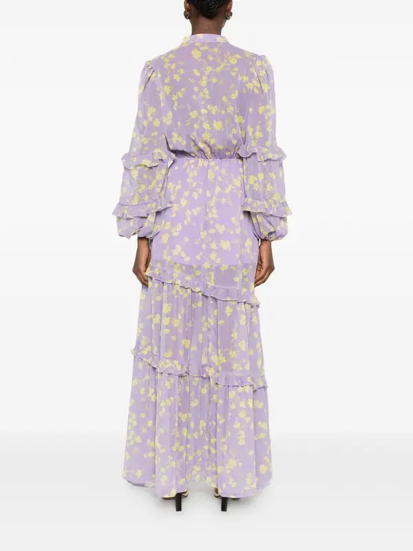 CATALINA Floral Print Ruffled Maxi Dress