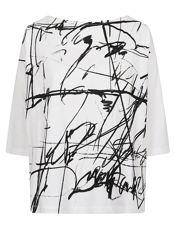 MOYURU Printed Cotton Crew Neck Sweater